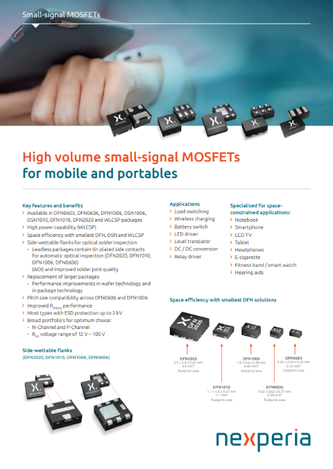 DFN0603 MOSFETs - DFN0603 MOSFETs | Nexperia